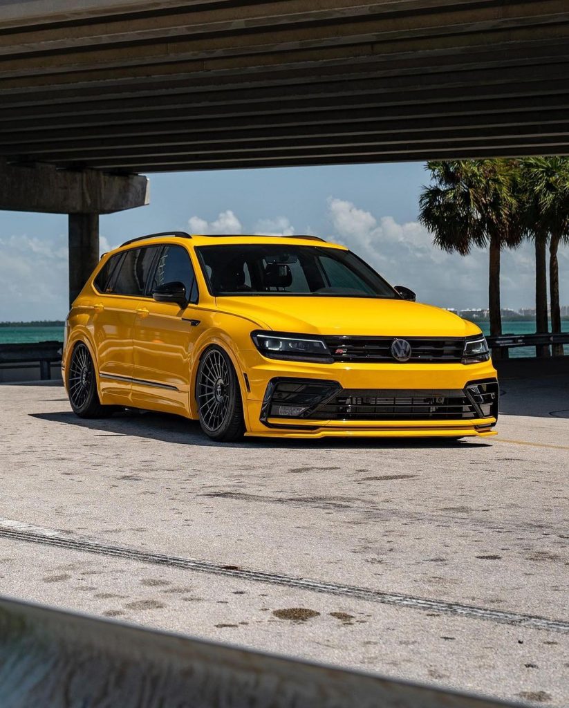 Ginster Yellow Volkswagen Tiguan R-Line Slammed on Rotiform Wheels Has ...