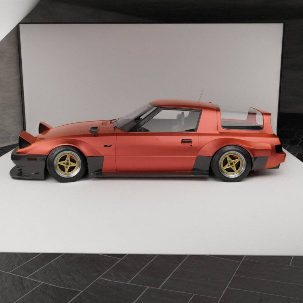 Slammed Mazda RX-7 Wagon Breaks the Sports Car Mold in Retro Dream