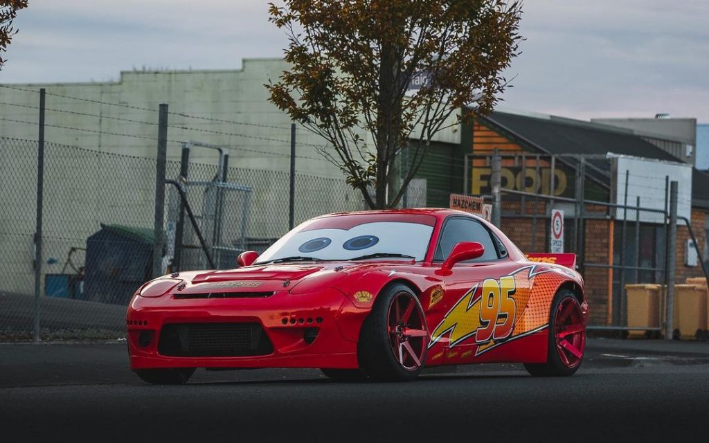 Lightning McQueen Mazda RX-7 Drift Car Puts the Rotors in Piston Cup