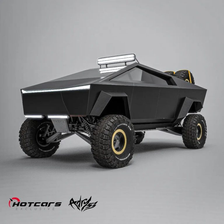 Baja Tesla Cybertruck Is a Lifted Off-Roader Rendering With Portal EV Axles