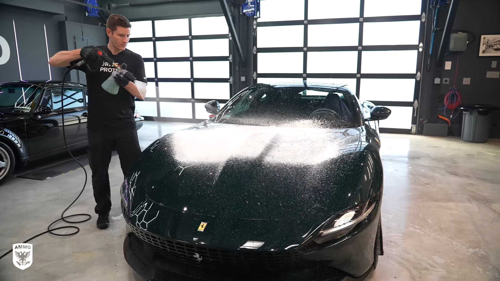 New Ferrari Roma in British Racing Green Gets First Wash After Six ...