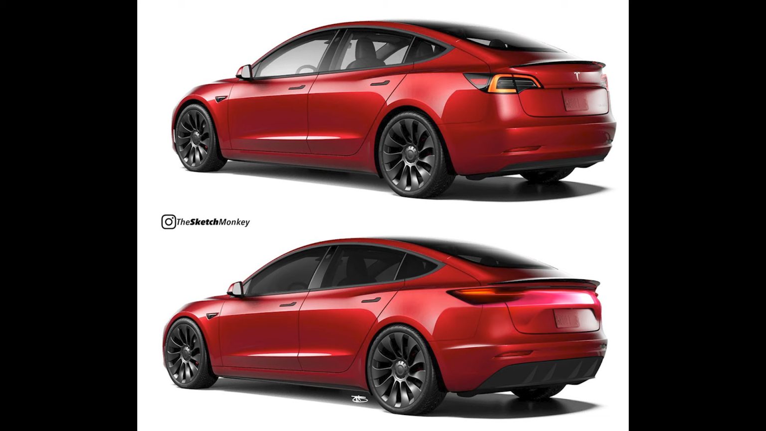 Tesla Model 3 Gets Unofficial Redesign from YouTuber, Borrows Rear from ...