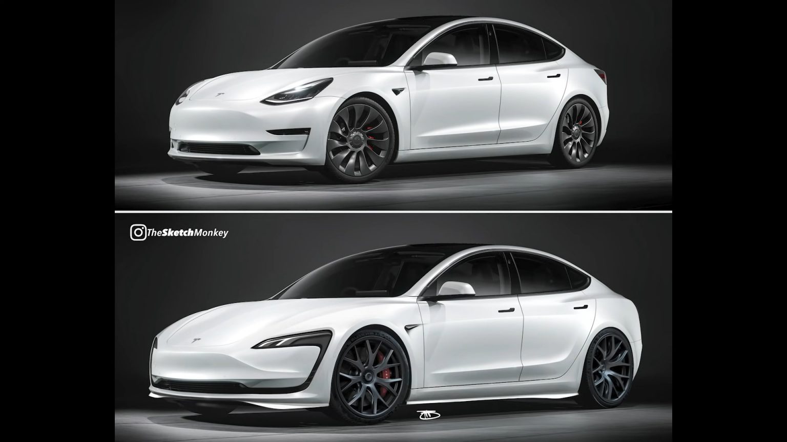 Tesla Model 3 Gets Unofficial Redesign from YouTuber, Borrows Rear from ...