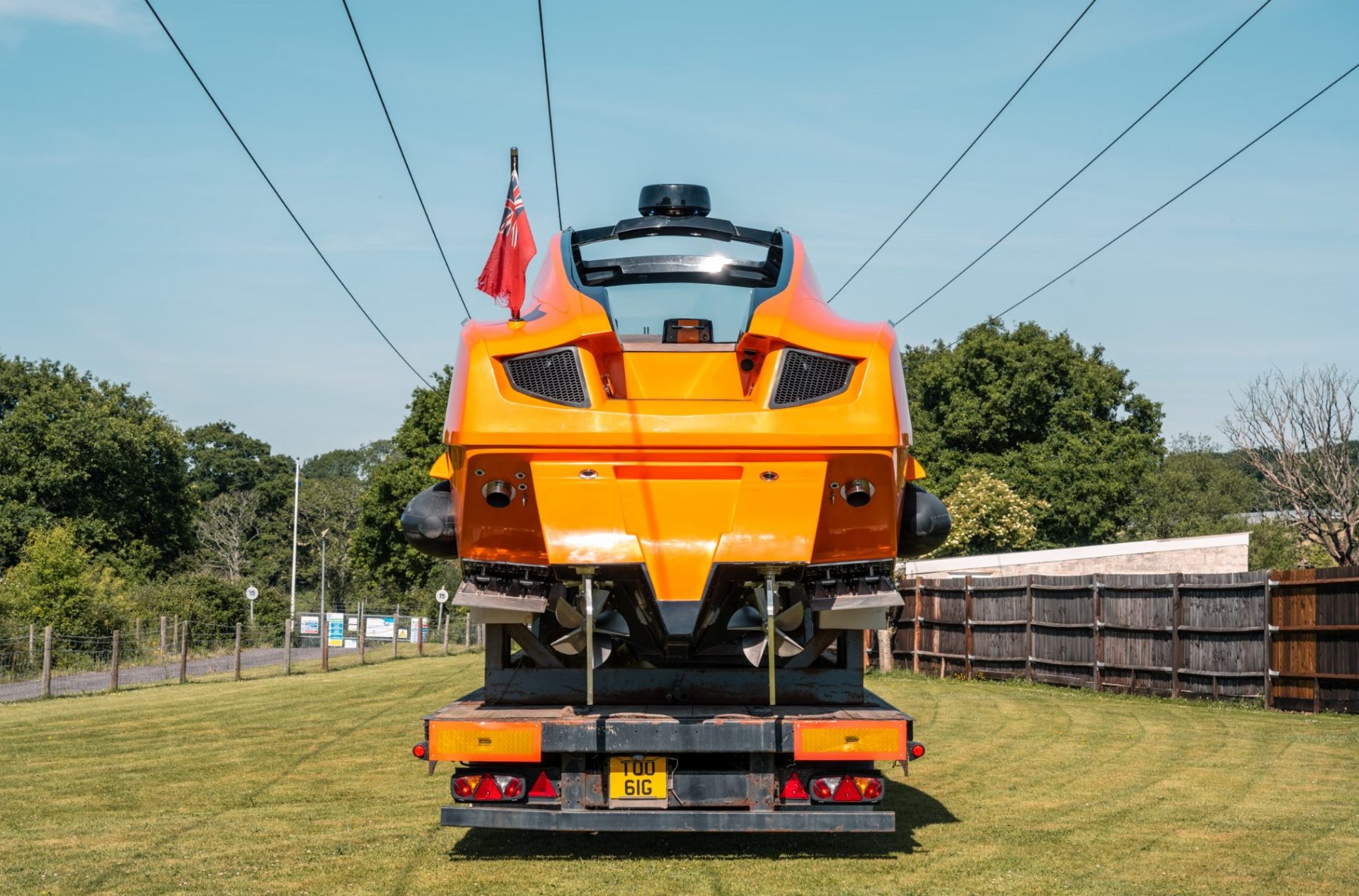 Lamborghini Orange 2020 XSMG 75 MPH Speedboat with Carbon Kevlar Hull ...
