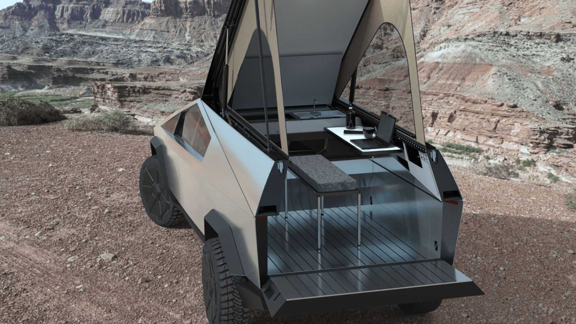 $24,000 Space Camper for Tesla Cybertruck Promises Clever, Stylish EV ...