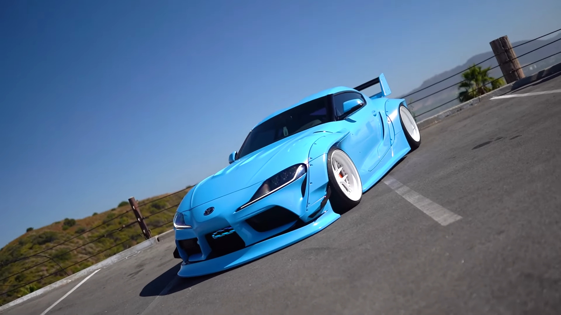 SteveWillDoIt Gets Widebody Toyota Supra Done at WCC, It's a Slammed Smurf