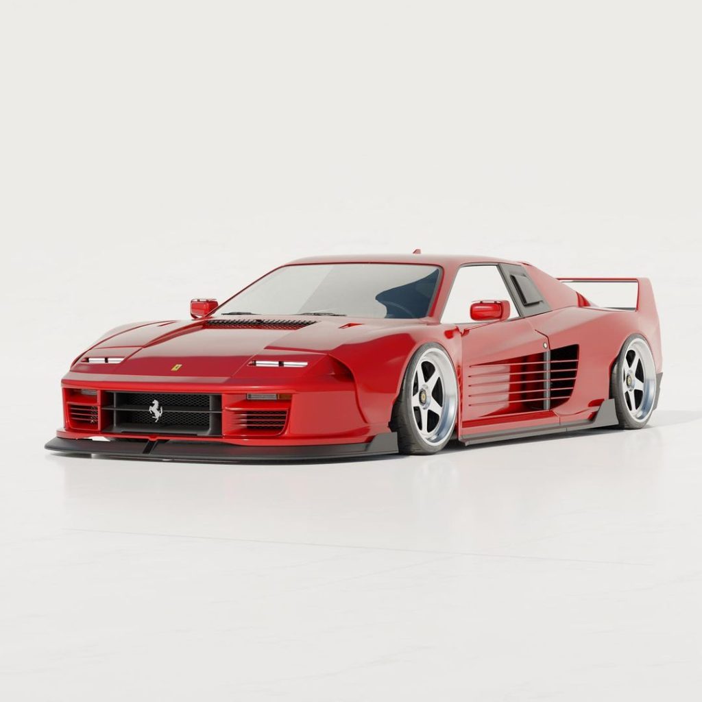 Widebody Ferrari Testarossa "Baby F40" Brings Dramatic Pop-Up Headlight ...