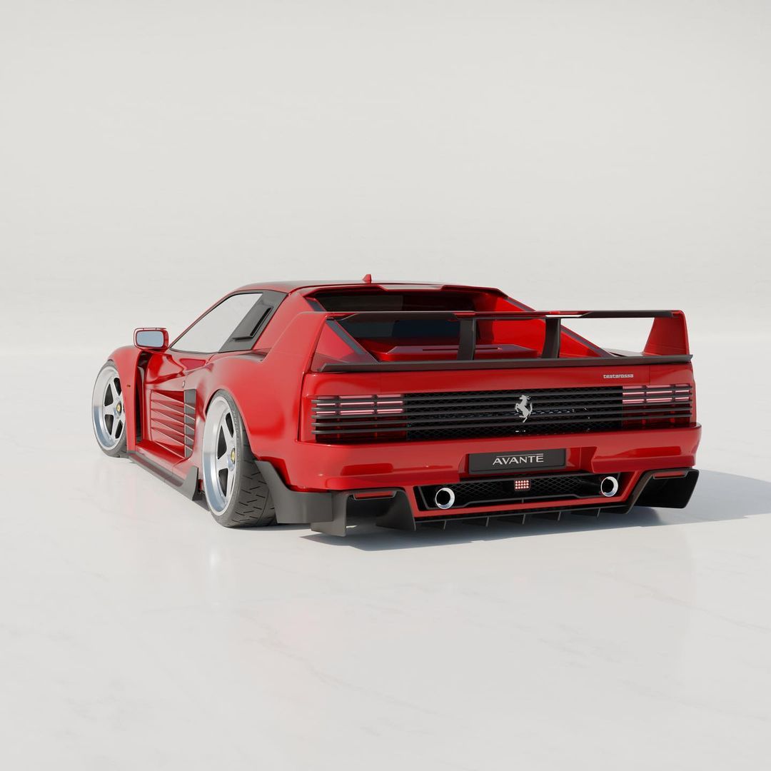 Widebody Ferrari Testarossa "Baby F40" Brings Dramatic Pop-Up Headlight ...