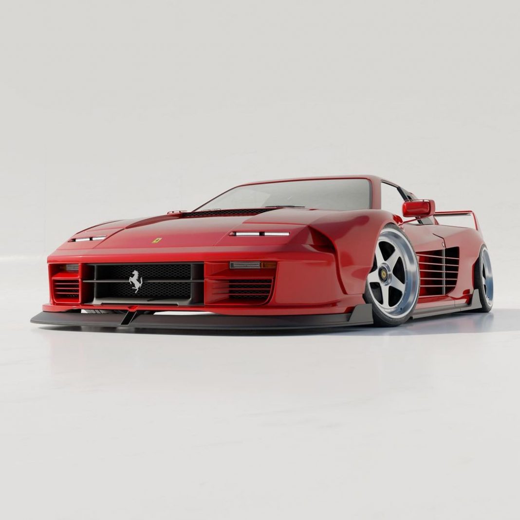 Widebody Ferrari Testarossa "Baby F40" Brings Dramatic Pop-Up Headlight ...