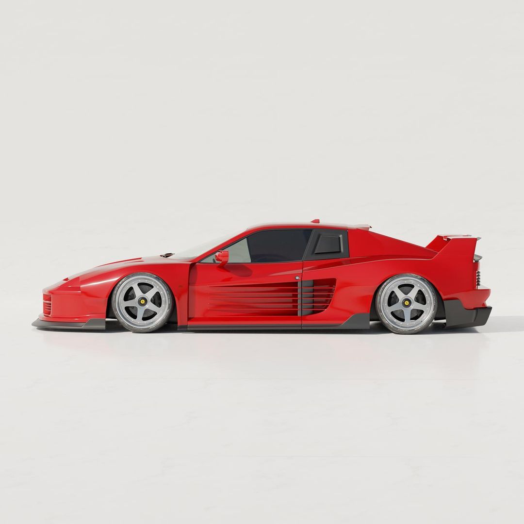 Widebody Ferrari Testarossa "Baby F40" Brings Dramatic Pop-Up Headlight ...