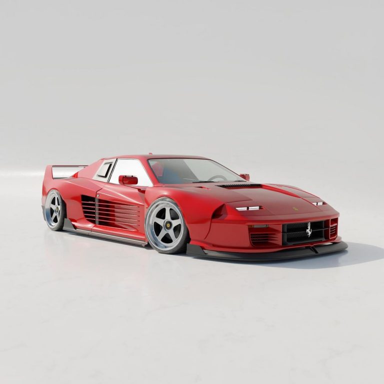 Widebody Ferrari Testarossa "Baby F40" Brings Dramatic Pop-Up Headlight ...
