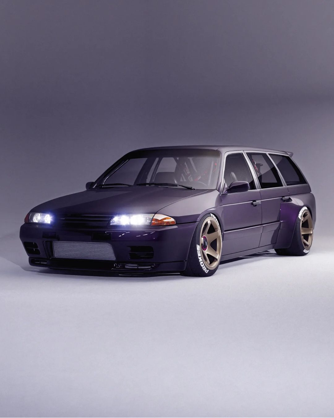 R32 Nissan GT-R Wagon Is a Low-Riding Widebody VW Passat Rendering