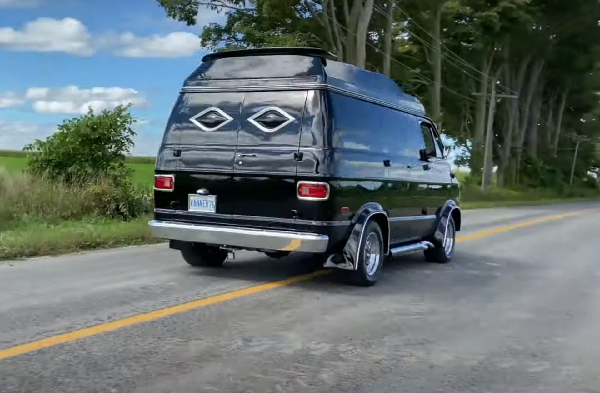 1976 Dodge Shorty Van Makes a Retro Tiny House With Fireplace, Kitchen ...