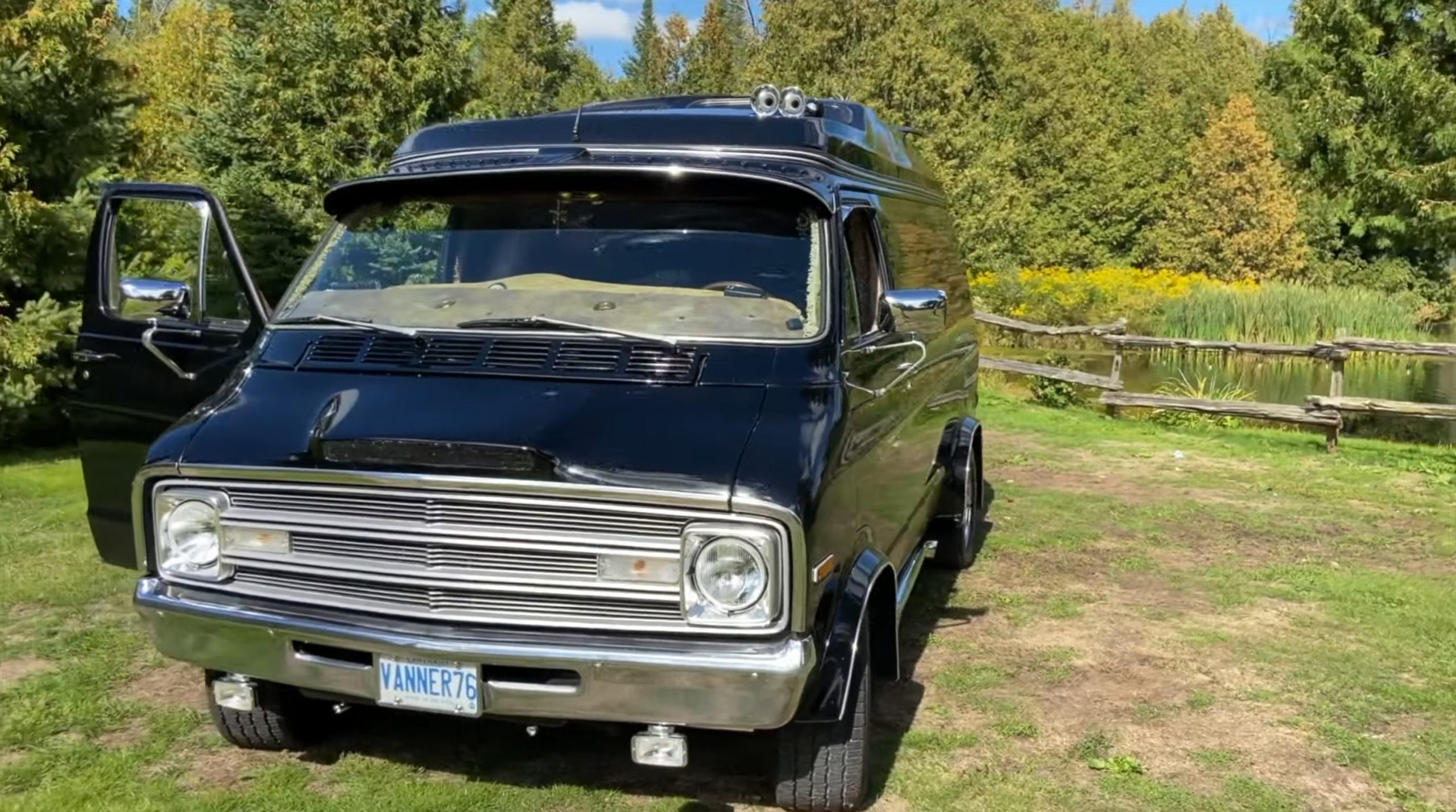 1976 Dodge Shorty Van Makes a Retro Tiny House With Fireplace, Kitchen ...