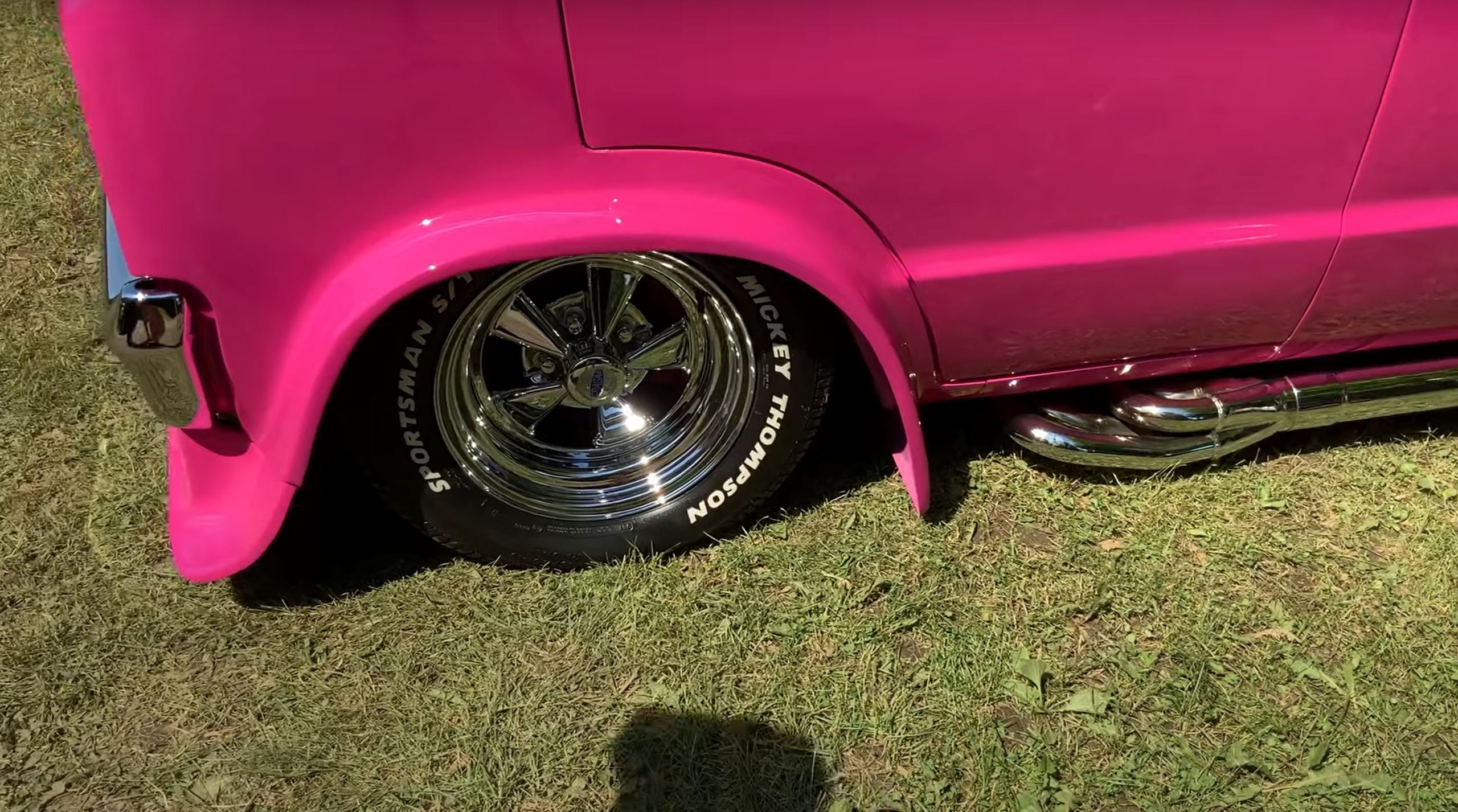 Pink Panther-Themed Classic Dodge Van Rocks Chopped Top, Custom Lounge ...