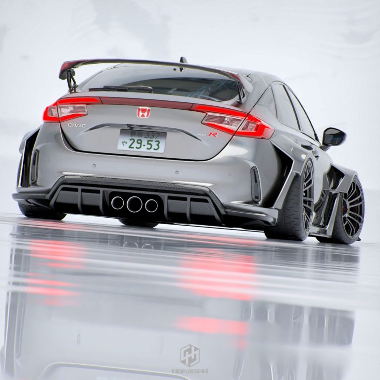 2023 Honda Civic Type R Gets Near-Instant Widebody Digital Makeover