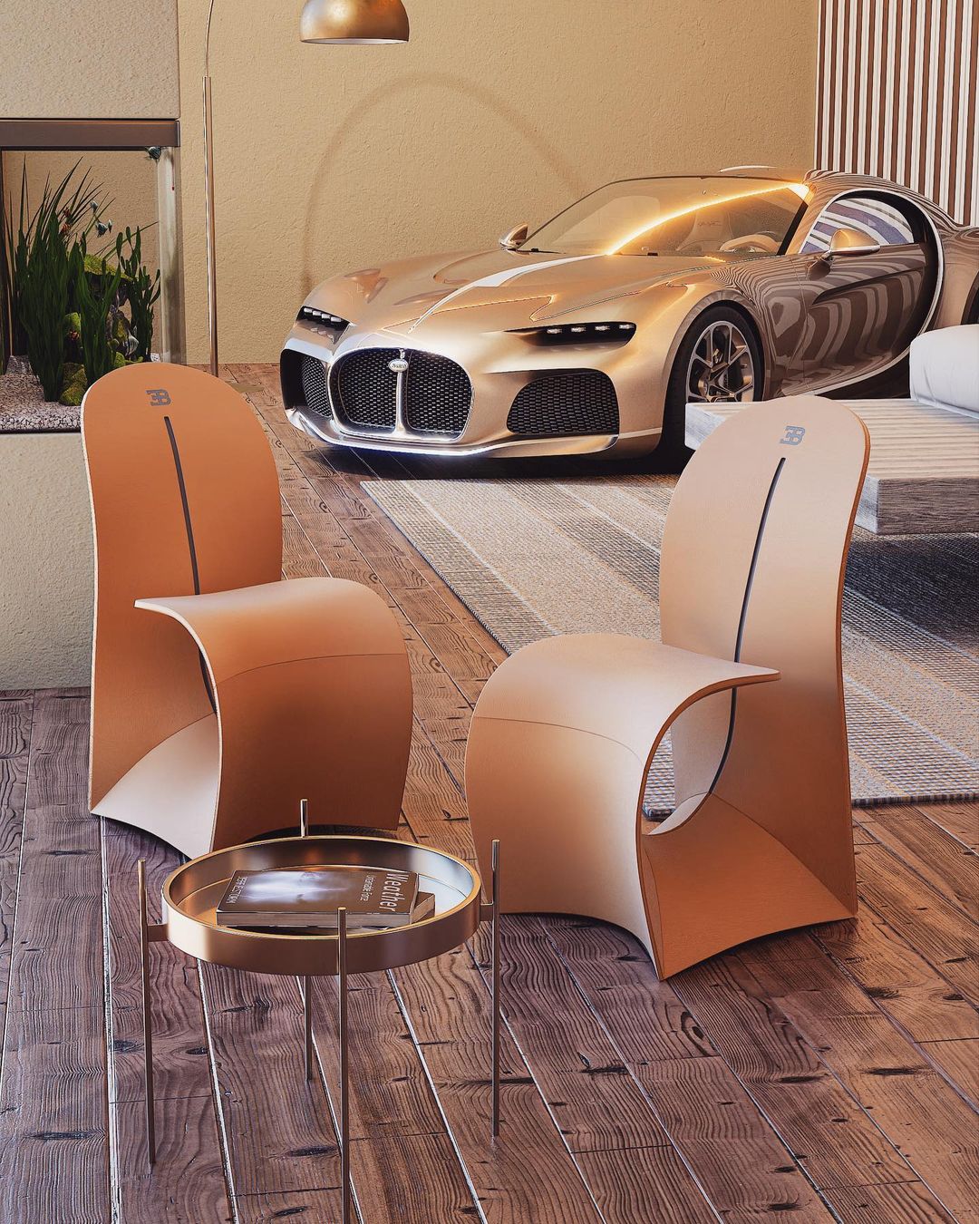 How About a New Bugatti Atlantic Concept Sitting in Your Penthouse Bedroom
