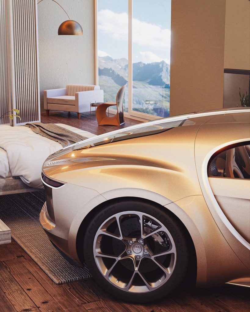 How About a New Bugatti Atlantic Concept Sitting in Your Penthouse Bedroom
