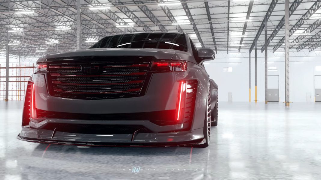 2023 Cadillac Escalade-V Gets Hardcore Widebody in Super-SUV Rendering