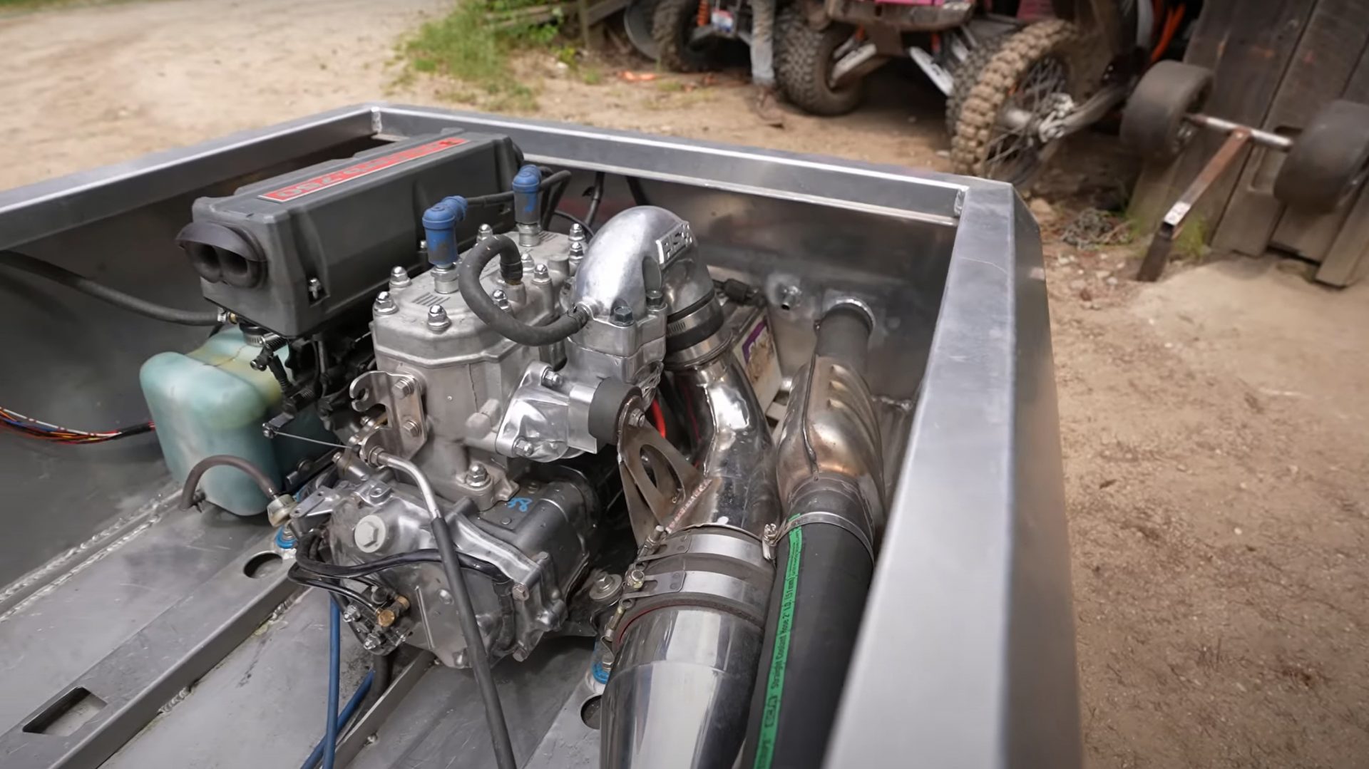 Micro Jet Boat With 100 HP Is a Blast, Hauled to Water by 6x6 Ford Ranger
