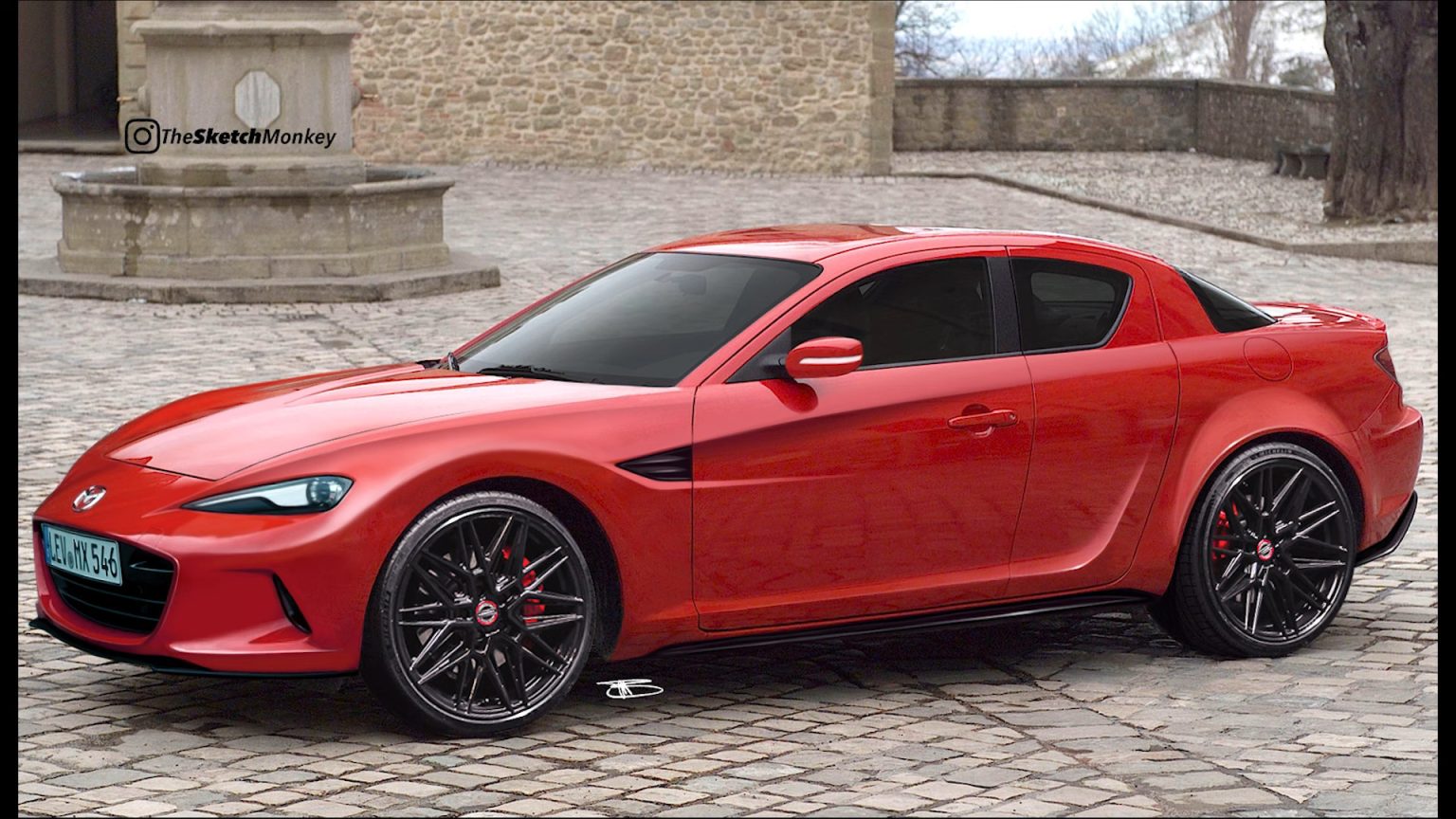 Mazda RX-8 Gets 2023 Modern Redesign With Miata Front End from YouTube Artist