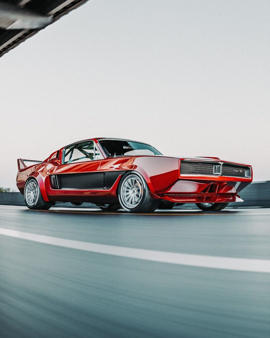 Classic Dodge Charger Mixed With Mustang Fastback Looks Like the 1968 ...