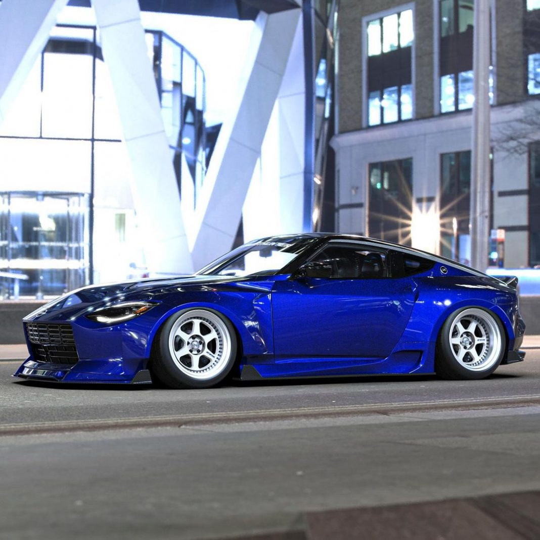 First Bagged 2023 Nissan Z Mixes Air Suspension and TE37 Wheels: TJ ...