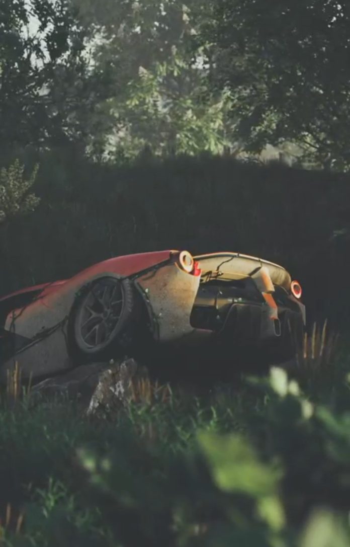 LaFerrari Abandoned in the Weeds Looks Ruined in Elaborate Rendering