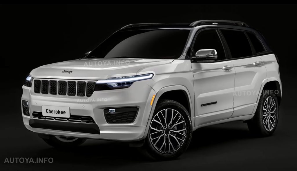 Next-Generation Jeep Cherokee Bets on Electrification in Detailed Rendering