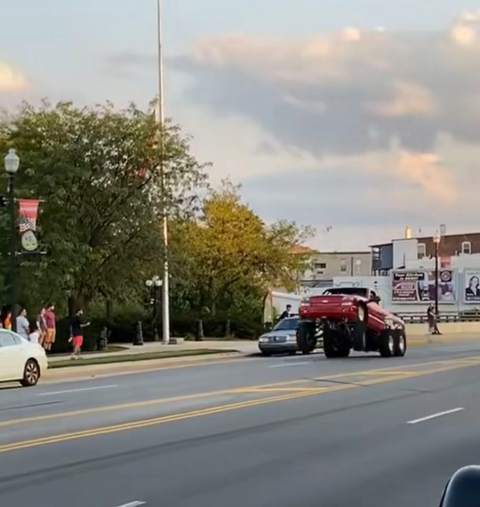 Chevy Silverado Six-Wheeler Doing Wheelies Has a Weight-Balancing ...