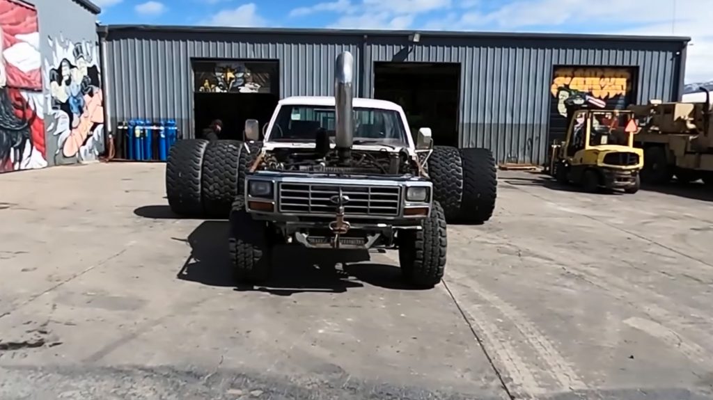 Ford F-250 Quadrually on 54-Inch Tires Getting a Forced Carolina Squat ...