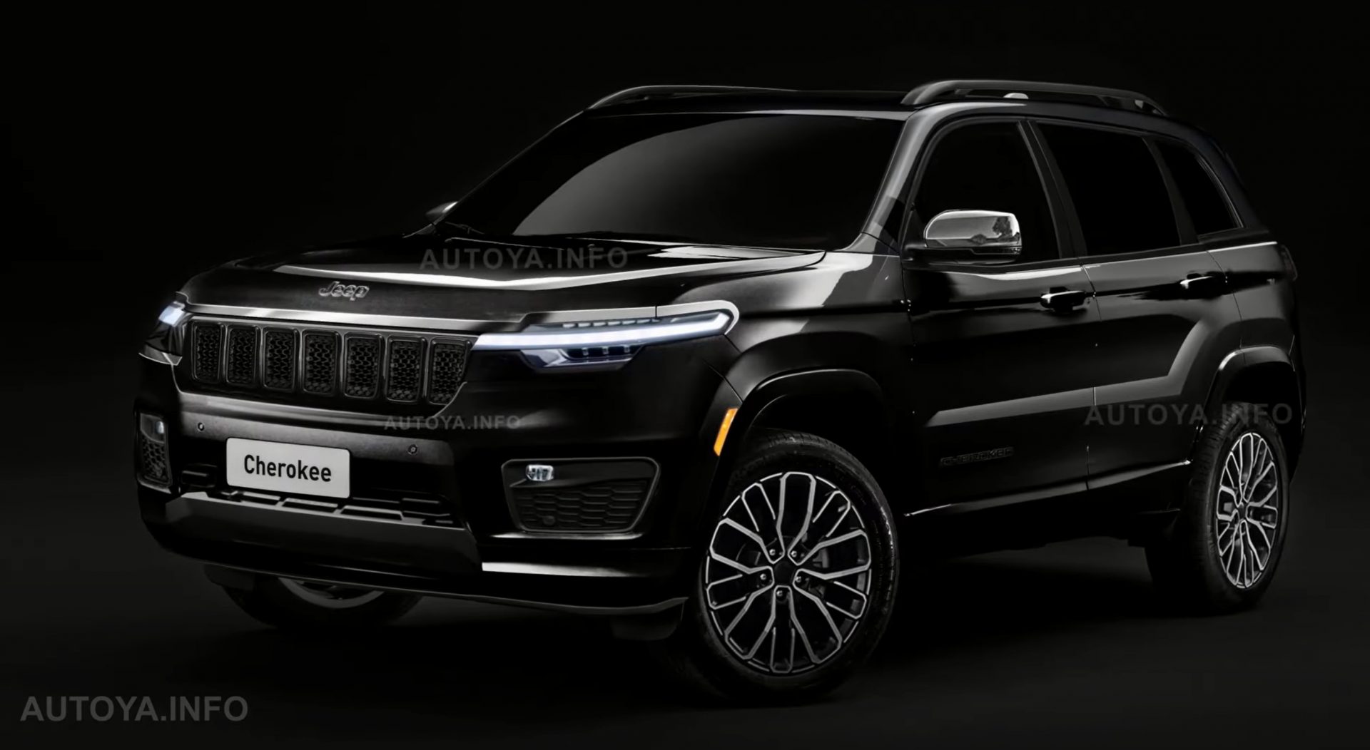 Next-Generation Jeep Cherokee Bets on Electrification in Detailed Rendering