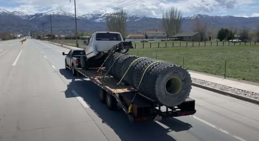 Ford F-250 Quadrually on 54-Inch Tires Getting a Forced Carolina Squat ...
