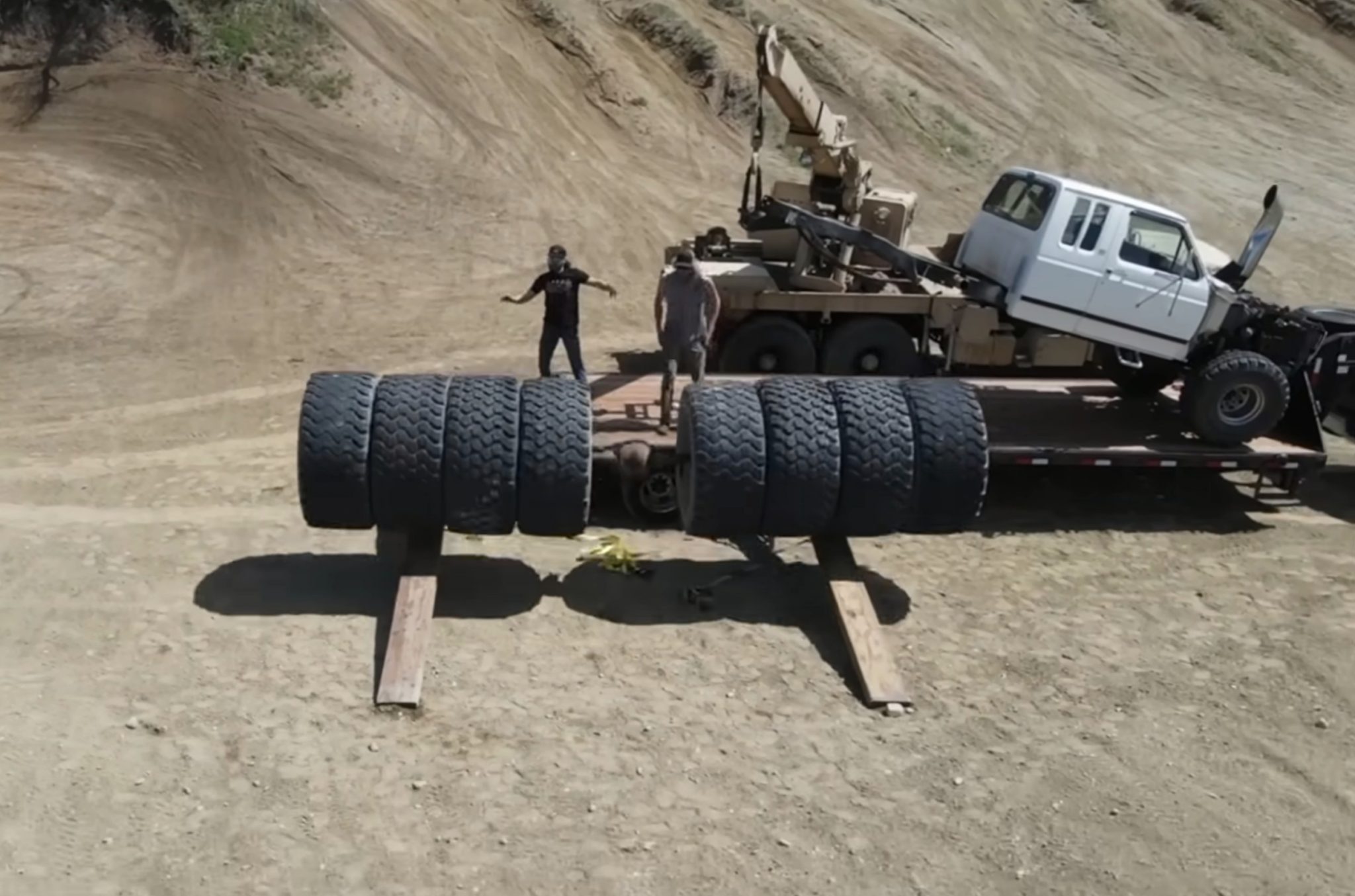 Ford F-250 Quadrually on 54-Inch Tires Getting a Forced Carolina Squat ...