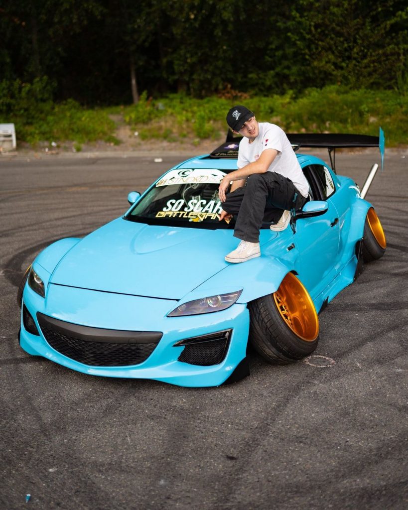 Blue, Camber-Crazy Mazda RX-8 Failing to Climb Onto a Trailer Is ...