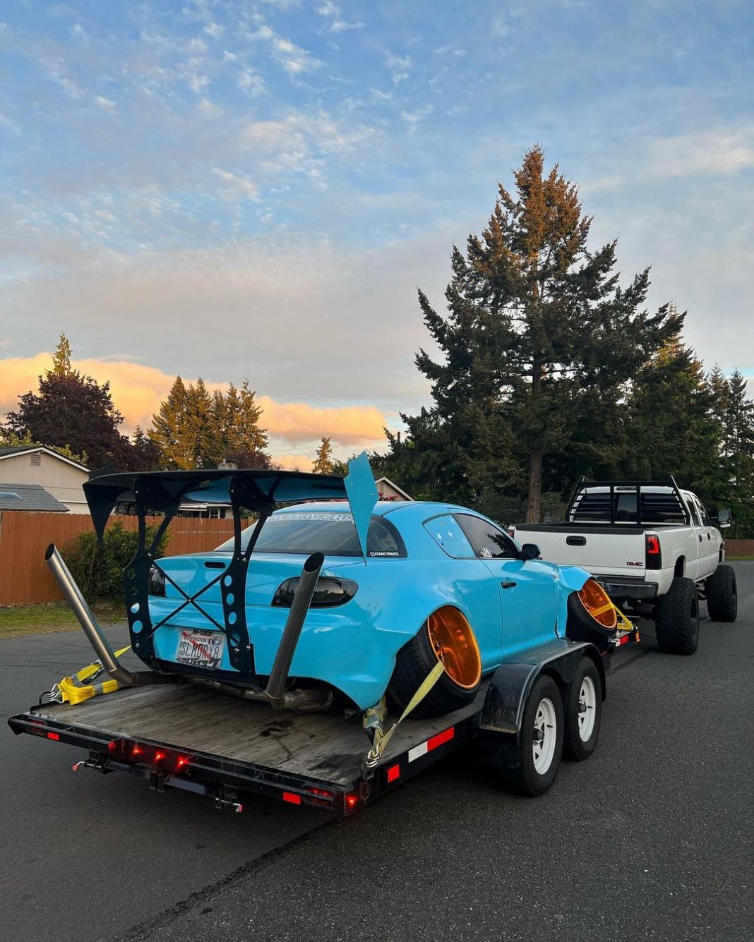 Blue, Camber-Crazy Mazda RX-8 Failing to Climb Onto a Trailer Is ...