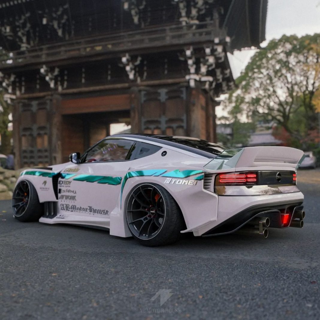 Stanced 2023 Nissan 400Z Widebody Looks Like a JDM Lighting McQueen in ...
