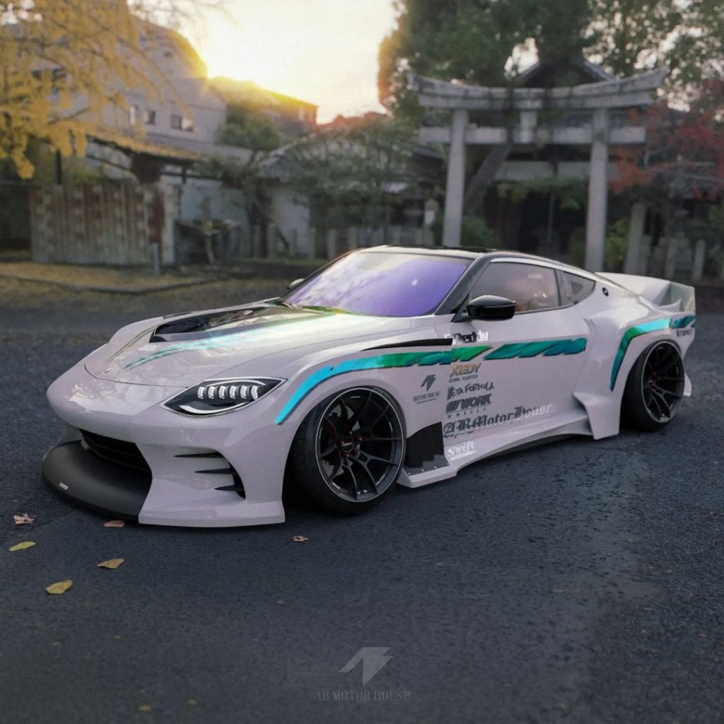 Stanced 2023 Nissan 400Z Widebody Looks Like a JDM Lighting McQueen in ...