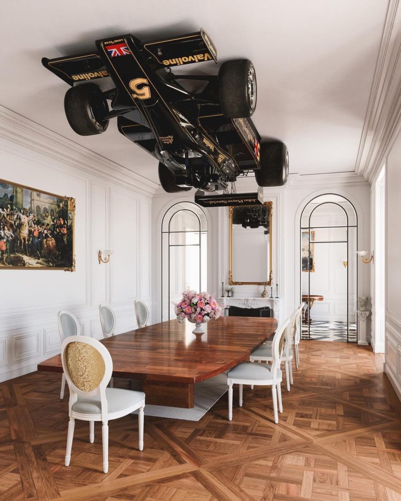Lotus 78 F1 Car Fixed to Parisian Room's Ceiling Keeps Its Ground ...