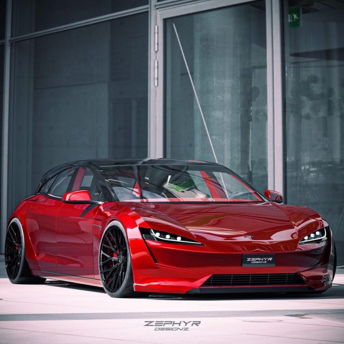 Tesla Model R Looks Like the Quickest Super Wagon With Roadster-Based ...