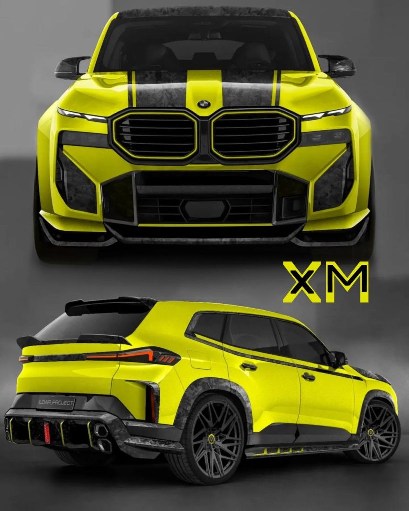 BMW XM Forged Carbon Body Kit Adds Even More Spice in Sao Paulo Yellow CGI