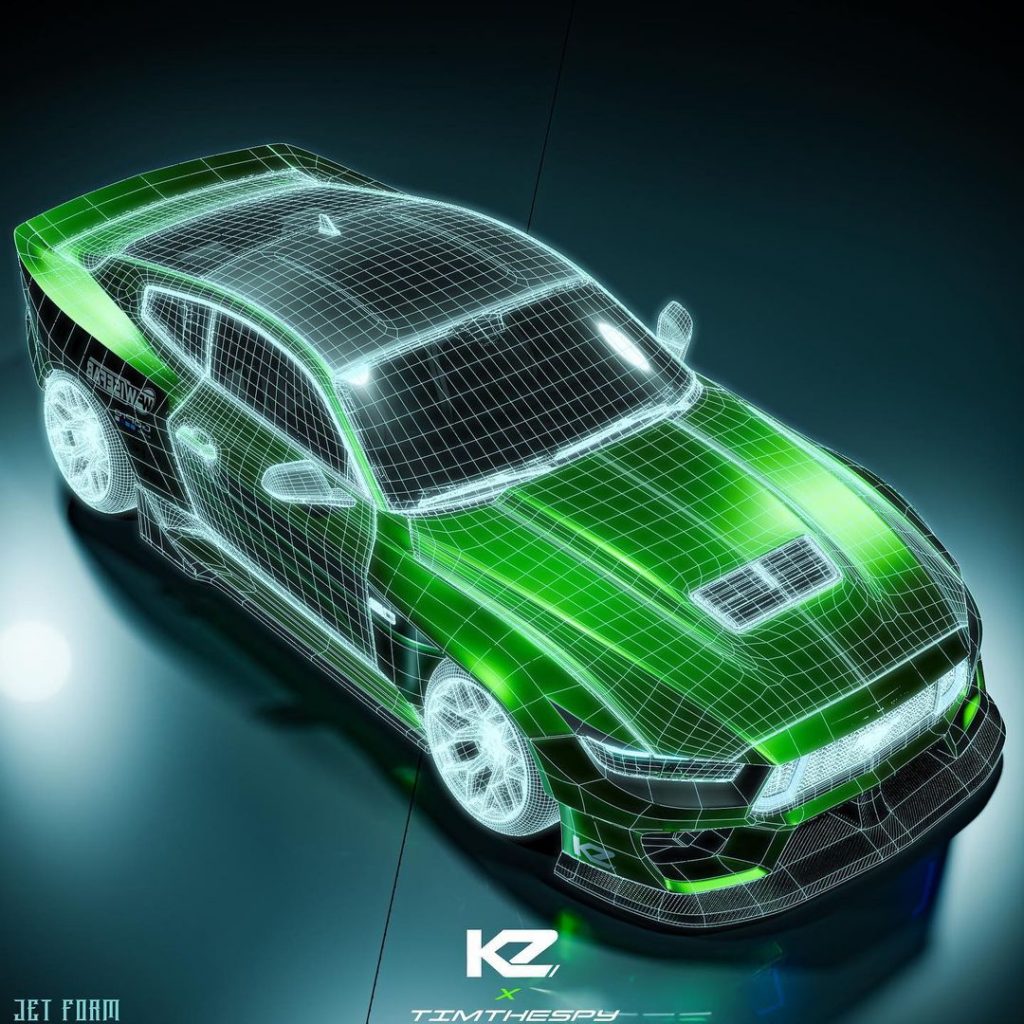 Slammed 2024 Ford Mustang "SEMA Ghost" Flexes Digital Widebody, Carbon ...