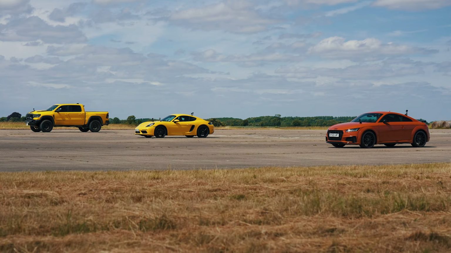 1000 HP "Mammoth" Ram TRX Struggles Drag Racing 300 HP Sports Cars With ...