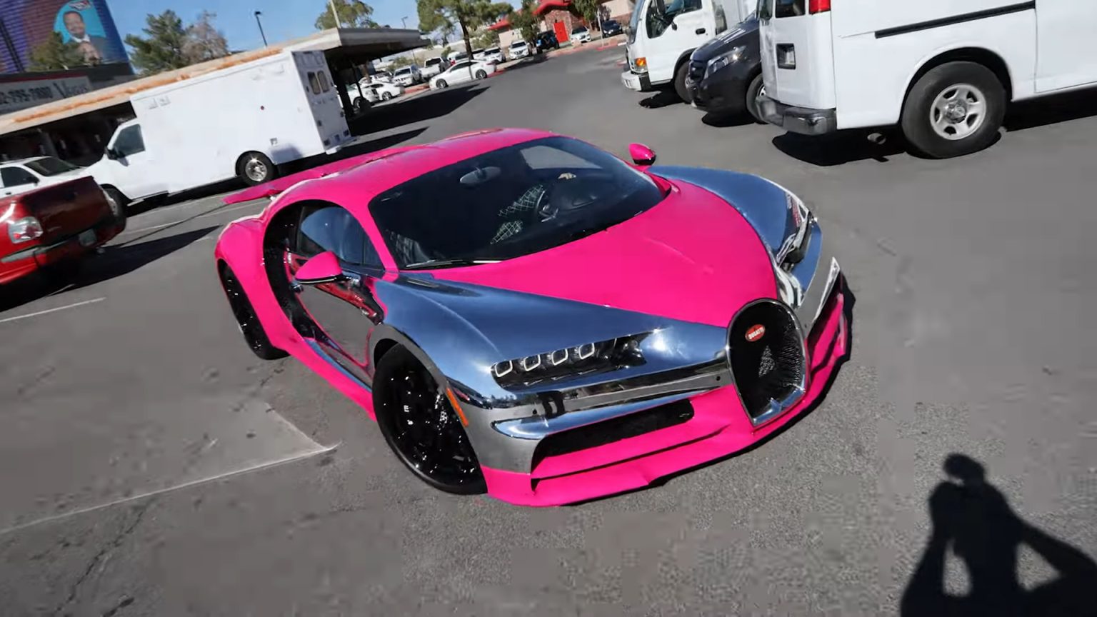 Bugatti Chiron Gets "Stolen", Wrapped in Pink and Chrome Just Like ...
