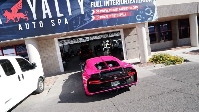 Bugatti Chiron Gets "Stolen", Wrapped in Pink and Chrome Just Like ...