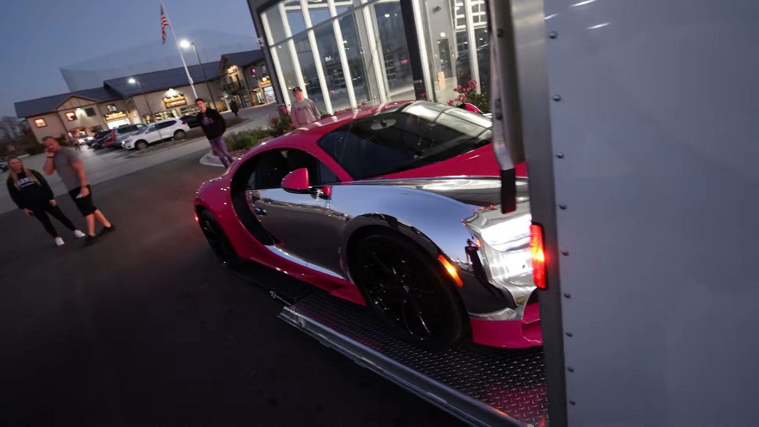 Bugatti Chiron Gets "Stolen", Wrapped in Pink and Chrome Just Like ...