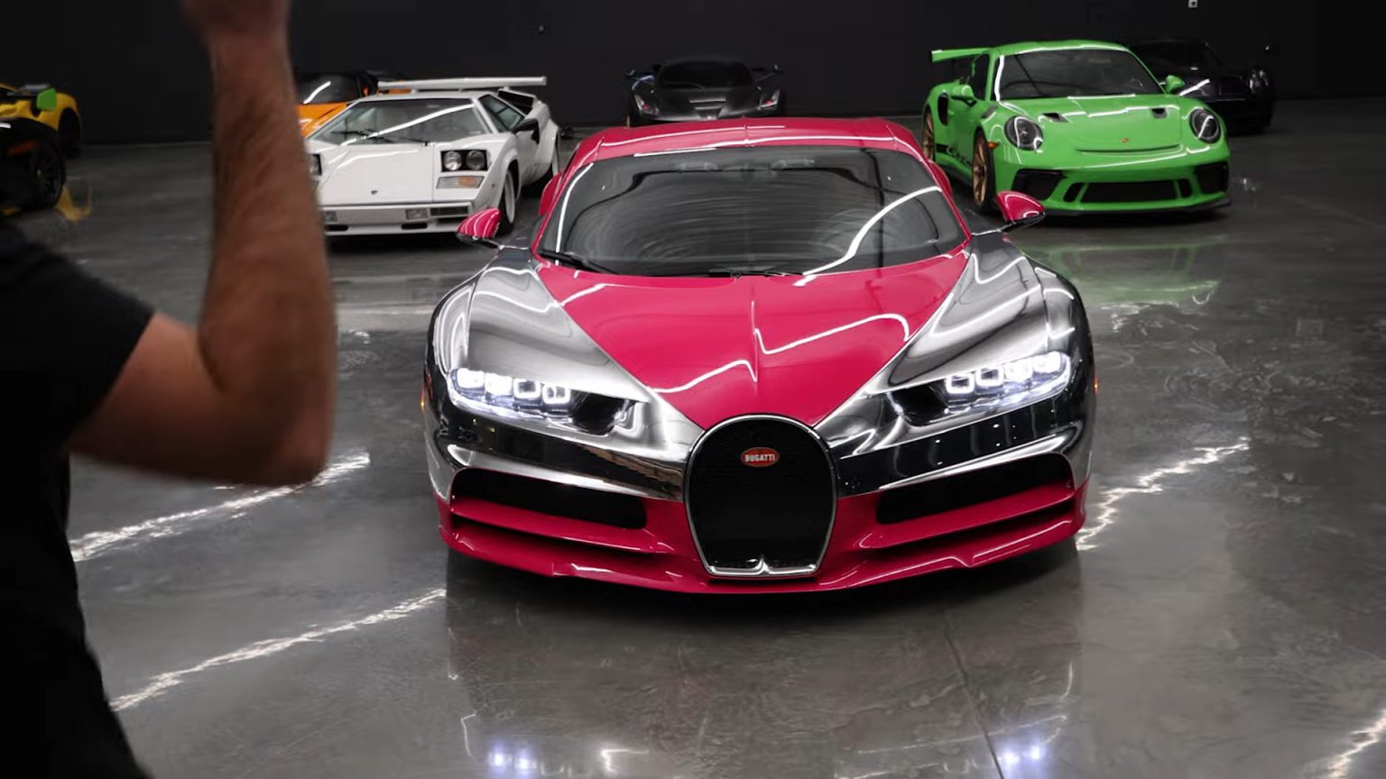 Bugatti Chiron Gets "Stolen", Wrapped in Pink and Chrome Just Like ...
