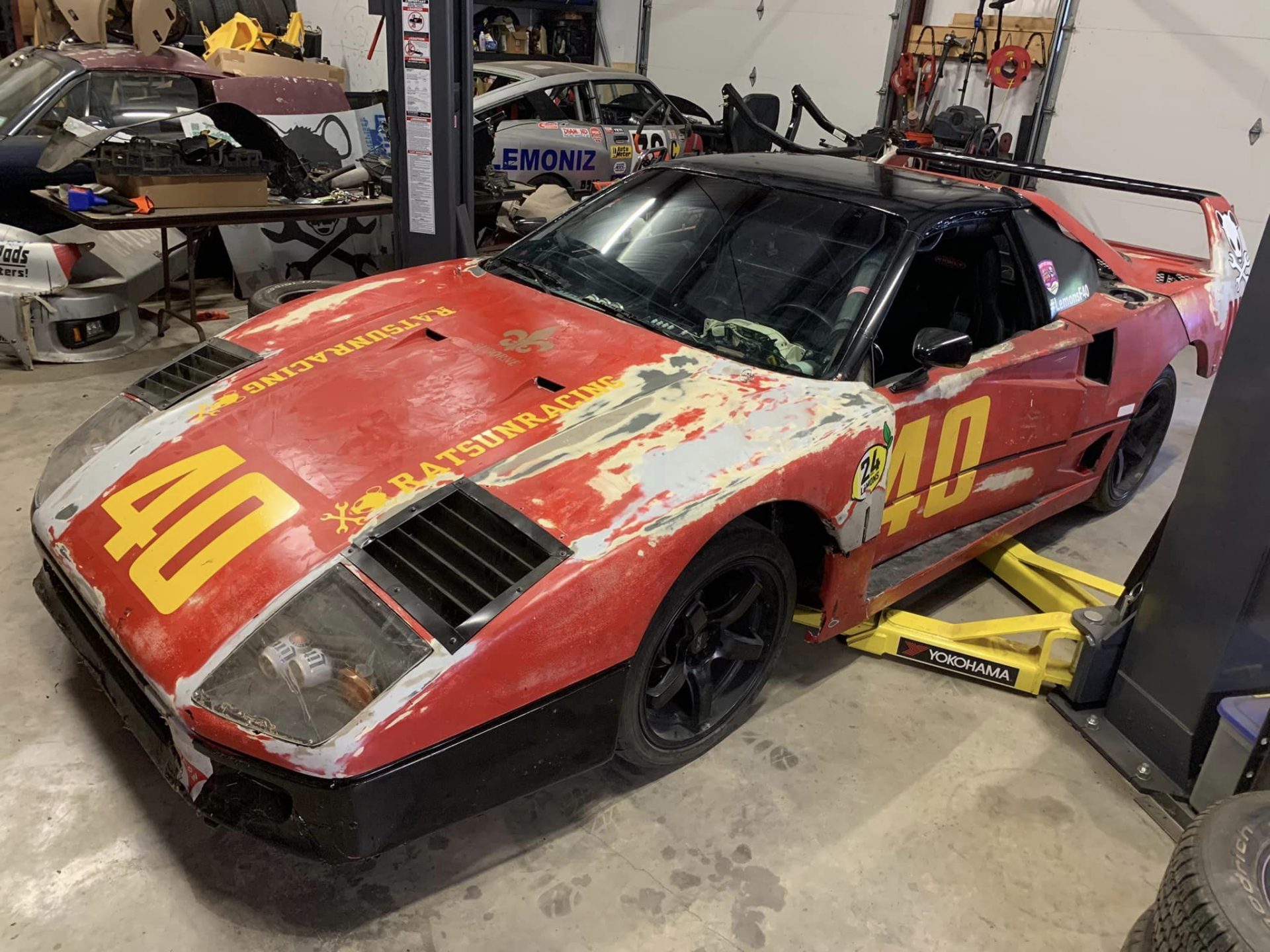 Supercharged Ferrari F40 Replica for 24 Hours of Lemons Race Has Beer ...