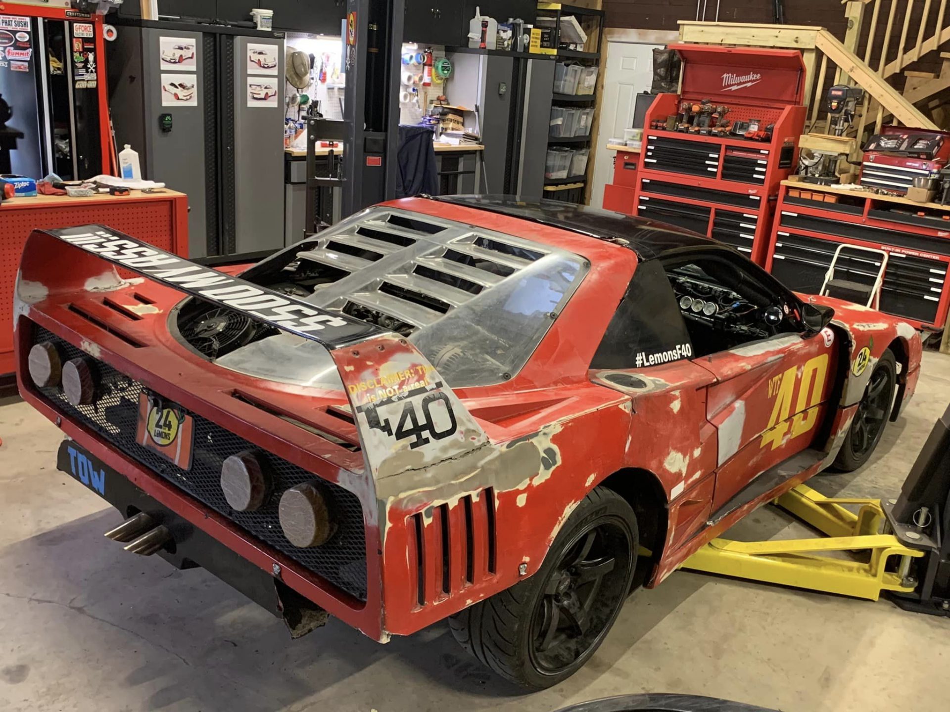 Supercharged Ferrari F40 Replica for 24 Hours of Lemons Race Has Beer ...