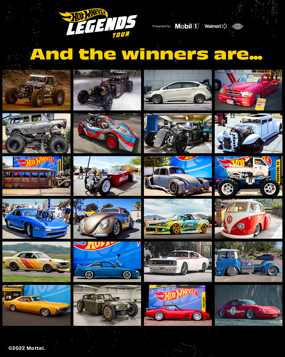 Hot Wheels Will Make These 4+1 Castings Based on Real Builds for 2022 HW Legends Tour Winners